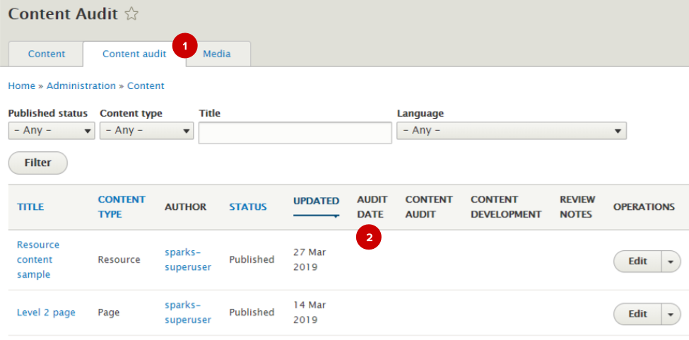 Navigating The Content Section Of The Adminui Sector Documentation